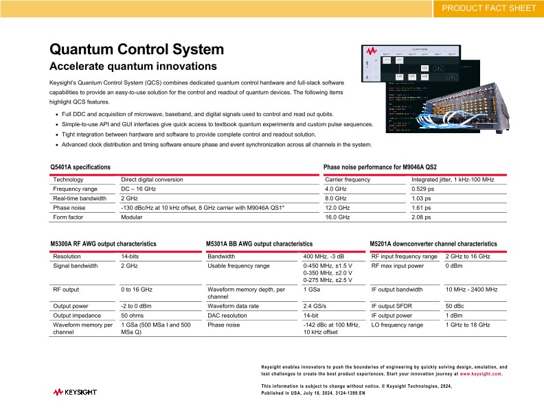 Quantum Control System PDF Asset Page | Keysight